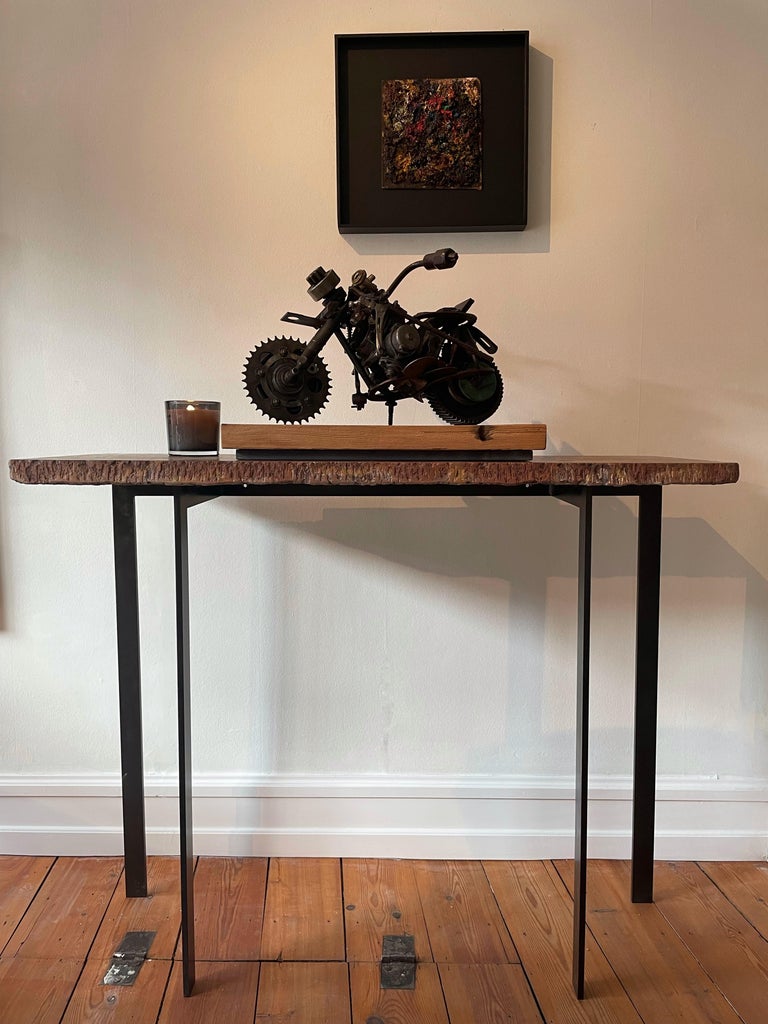 Late 20th Century Contemporary Metal Assemblage Racing Motorcycle ...