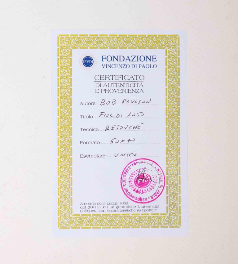 Bob Paulson - Lotus Flower - Original Lithograph by Bob Paulson - 1970s ...