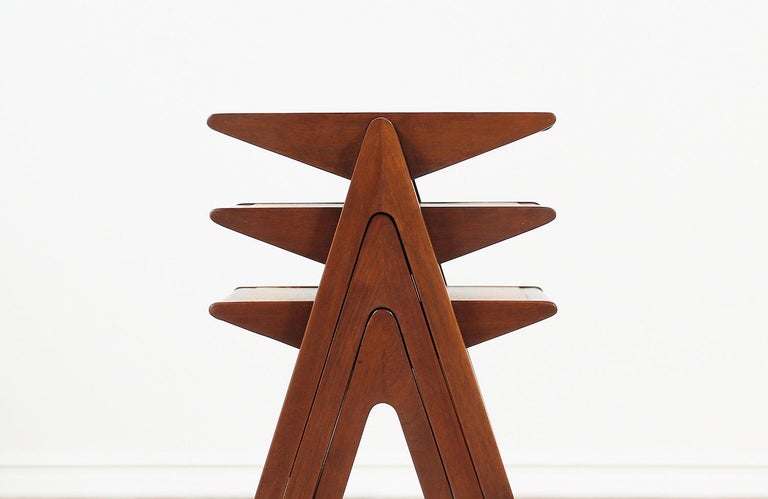 Bob Roukema Cork Top Nesting Tables for Jon Jansen at 1stDibs