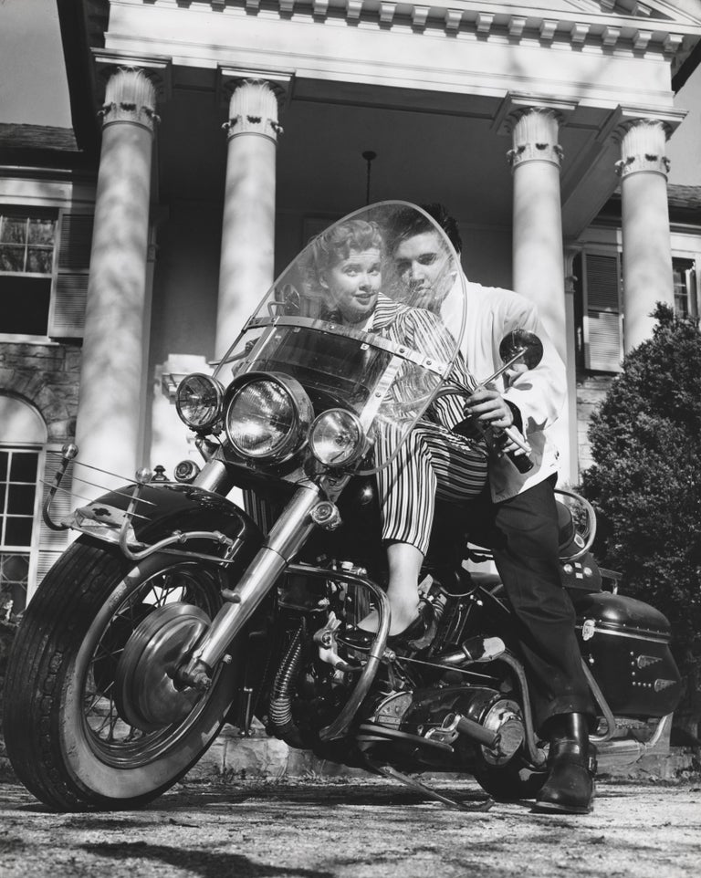 Bob Williams - Elvis Presley with his Harley Davidson Motorcycle Fine ...