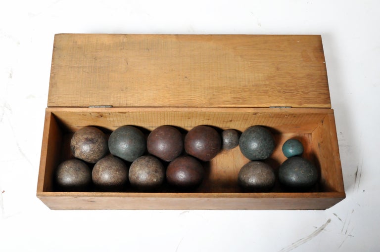 Bocce Ball Set at 1stDibs | marble bocce ball set