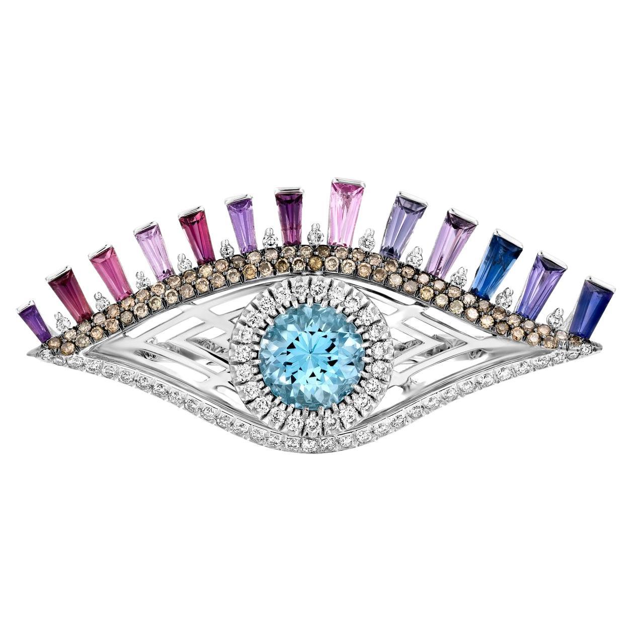 18 Karat Gold Evil Eye Shield Ring with at 1stDibs | gold evil eye ring