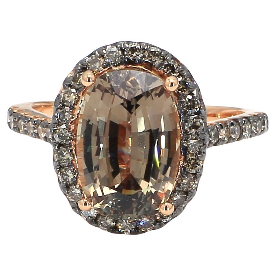 Bulgari Fancy Sapphire Diamond Gold Flower Cocktail Ring at 1stDibs ...