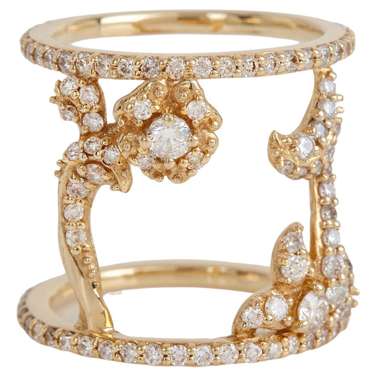 Bochic Flower Cage Ring For Sale at 1stDibs