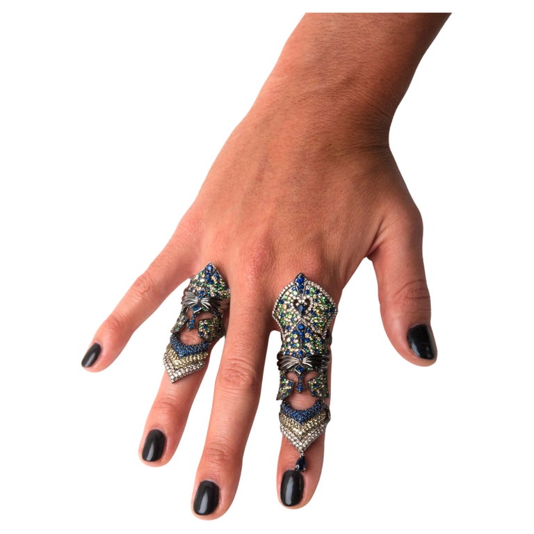 Customizable Bochic Iconic Diamond Mask Ring Short or Long For Sale at ...