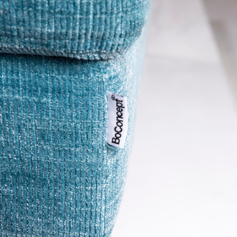 BoConcept Fabric Stool Blue Ottoman at 1stDibs