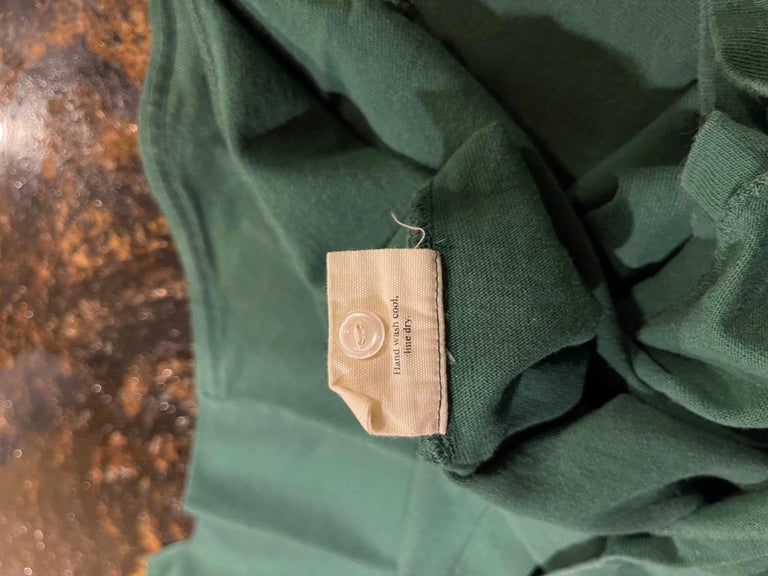 Bode Emerald Pearly Button Logo Oversized Green Tee For Sale at 1stDibs
