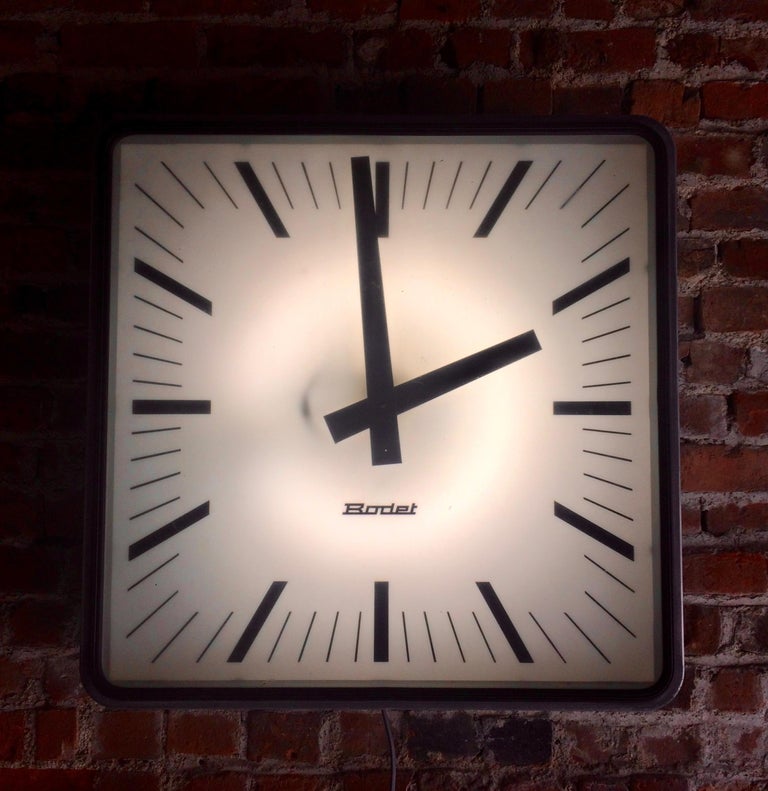 Bodet Station Clock Large Industrial Wall Clock Loft Style, French ...