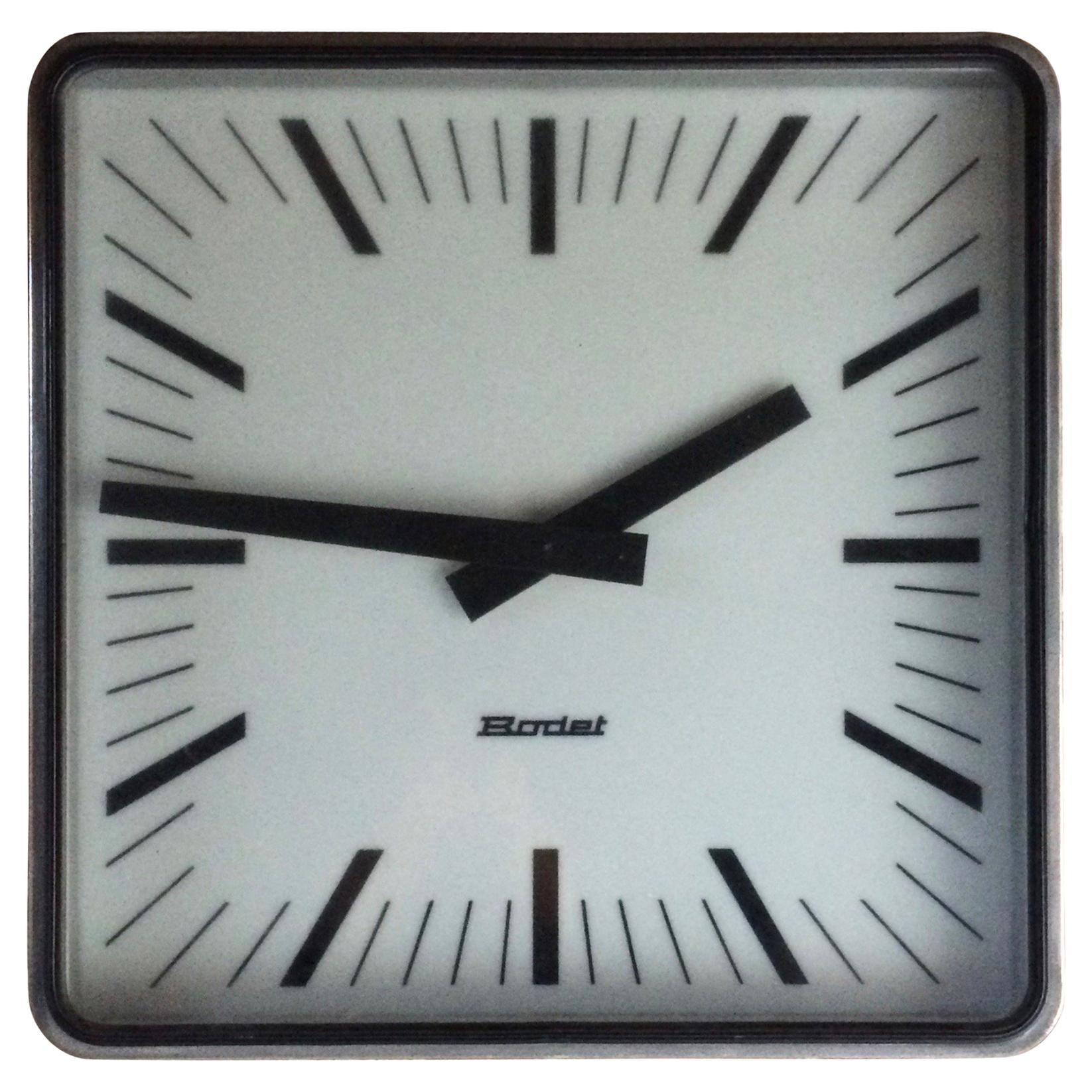 Bodet Station Clock Large Industrial Wall Clock Loft Style, French ...