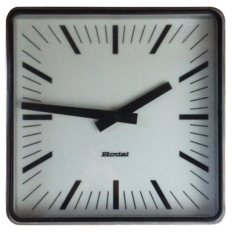 Bodet Station Clock Large Industrial Wall Clock Loft Style, French ...