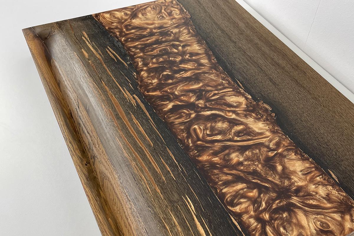 Bog Oak and Gold Epoxy Cutting Board at 1stDibs | epoxy serving board ...