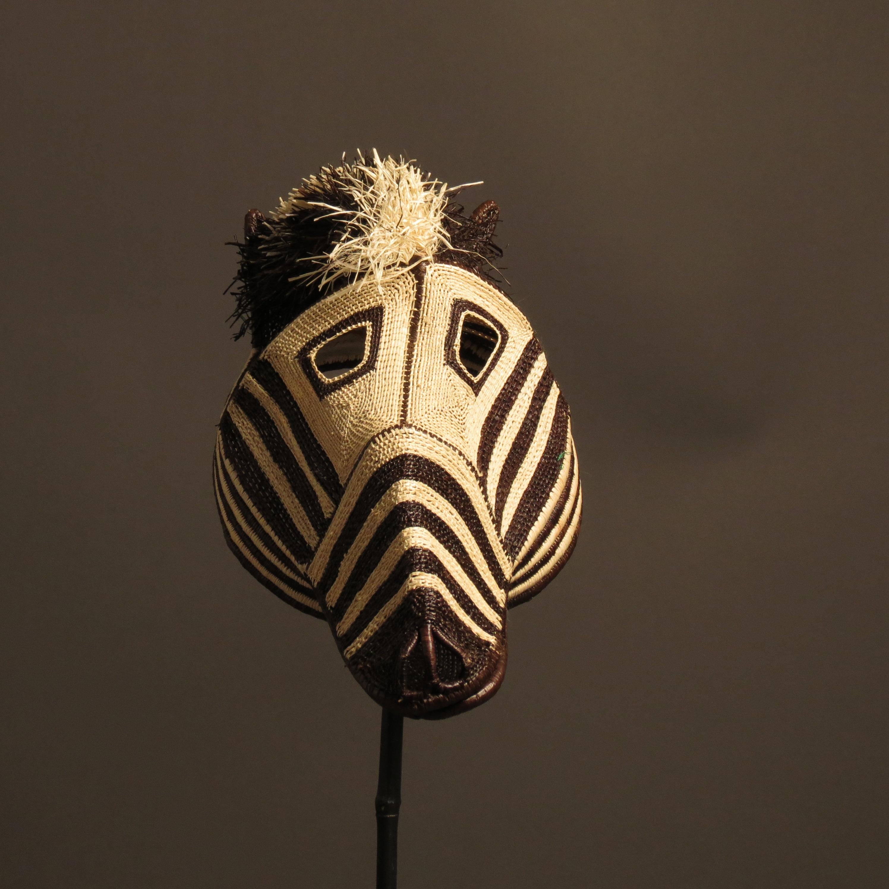 Black and white shamanic mask For Sale at 1stDibs
