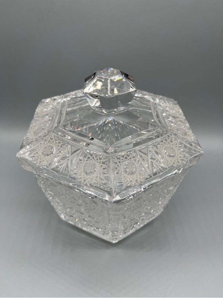 Bohemia Crystal Chocolate Holder 1900s-antiques- For Sale at 1stDibs