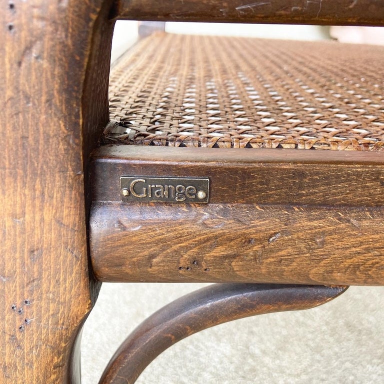 Bohemian Cane Arm Chairs by Grange Furniture, Set of 4 at 1stDibs