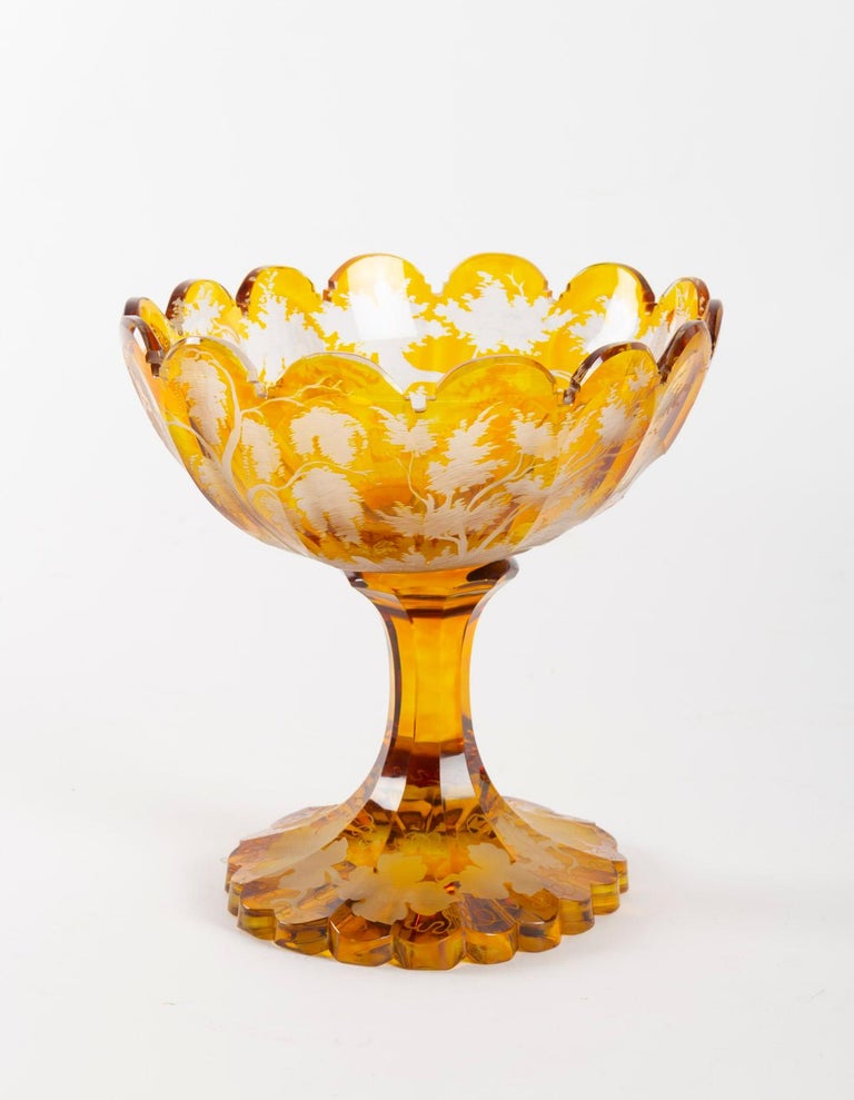 Bohemian Crystal Cup Engraved with Scenes from the Black Forest, 19th ...