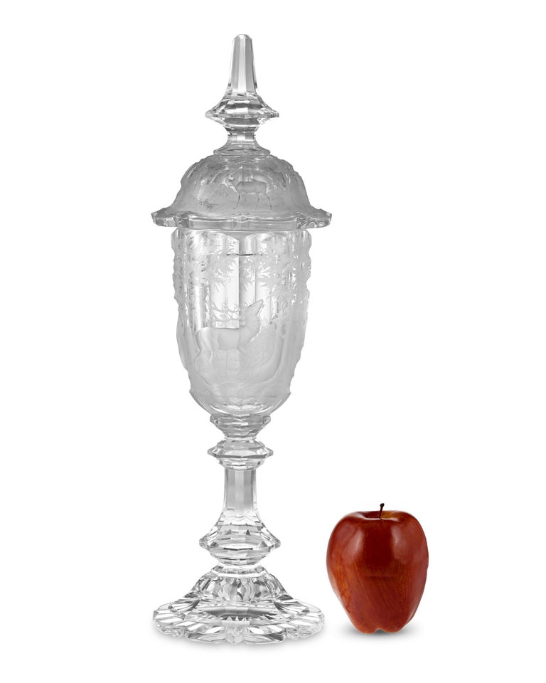 Bohemian Crystal Goblet For Sale at 1stDibs