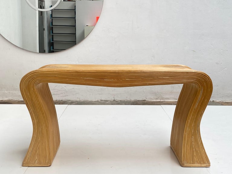 Bohemian Gabriella Pencil Reed Console Table, Italy, 1988 For Sale at ...
