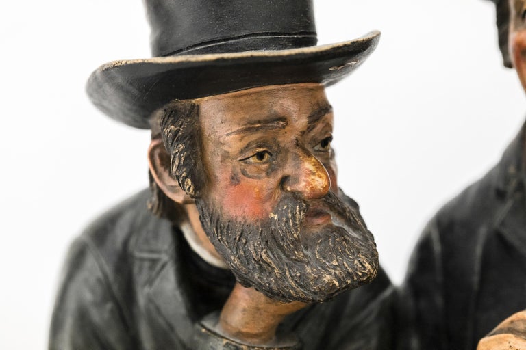 Early 20th Century Bohemian Terracotta Figure Group of Three Jews For ...
