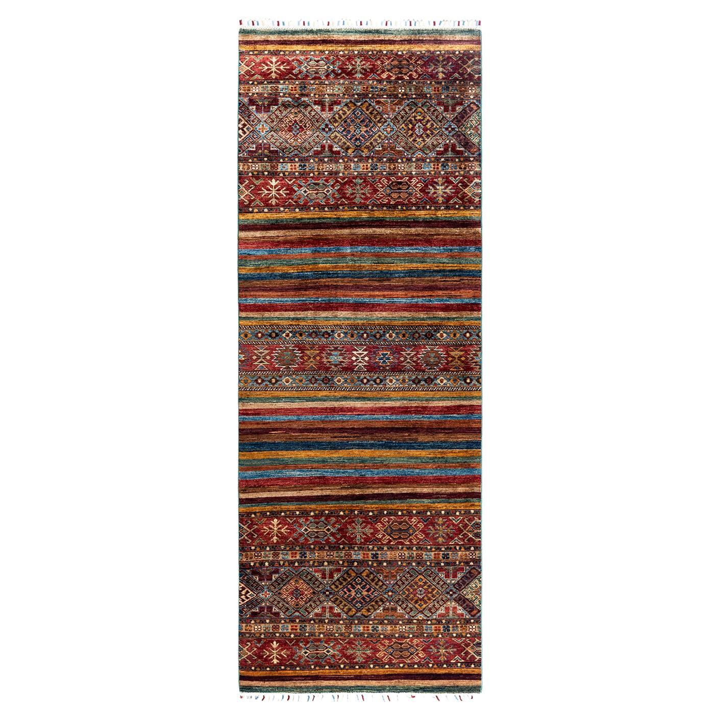 Bob Altavilla - 'Bubbles' Runner Rug 3'8" x 11' 3" ft Hand Knotted ...