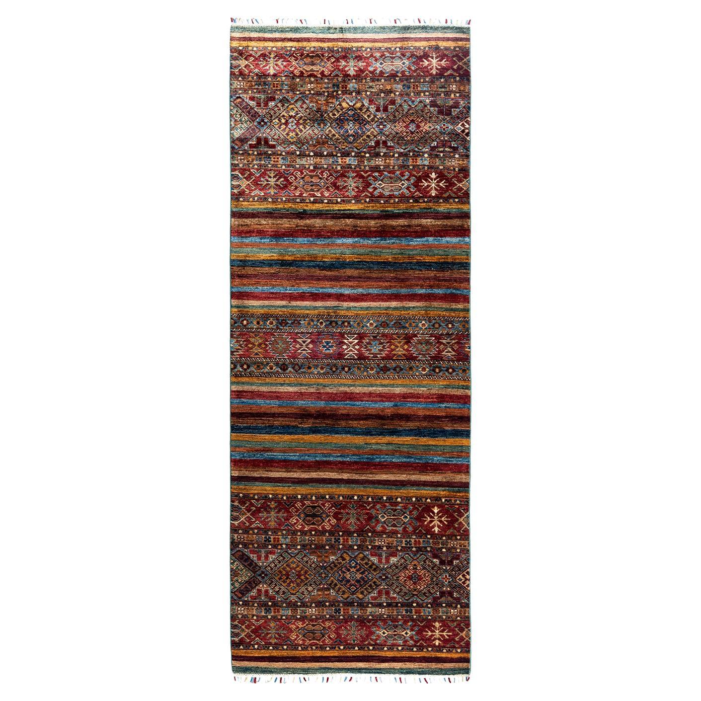 Bob Altavilla - 'Bubbles' Runner Rug 3'8" x 11' 3" ft Hand Knotted ...