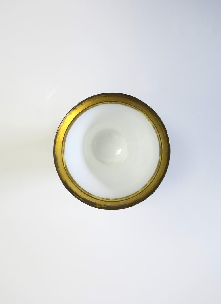 Bohemian White and Gold Vase For Sale at 1stDibs