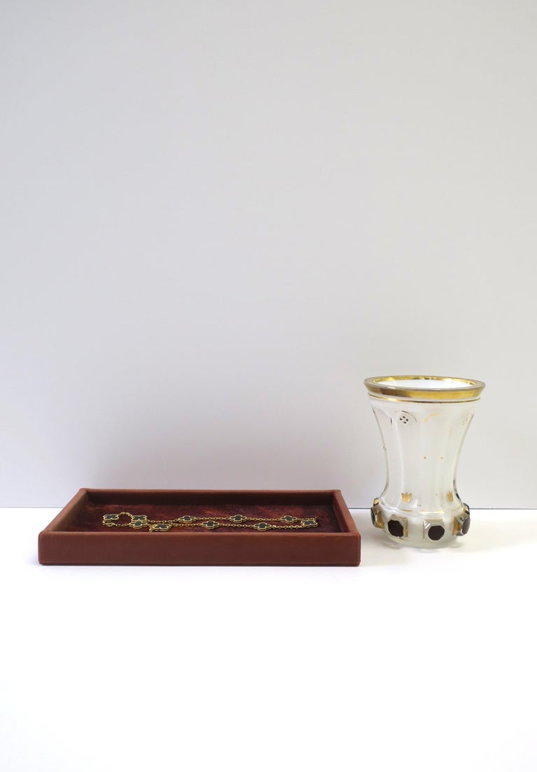 Bohemian White and Gold Vase For Sale at 1stDibs