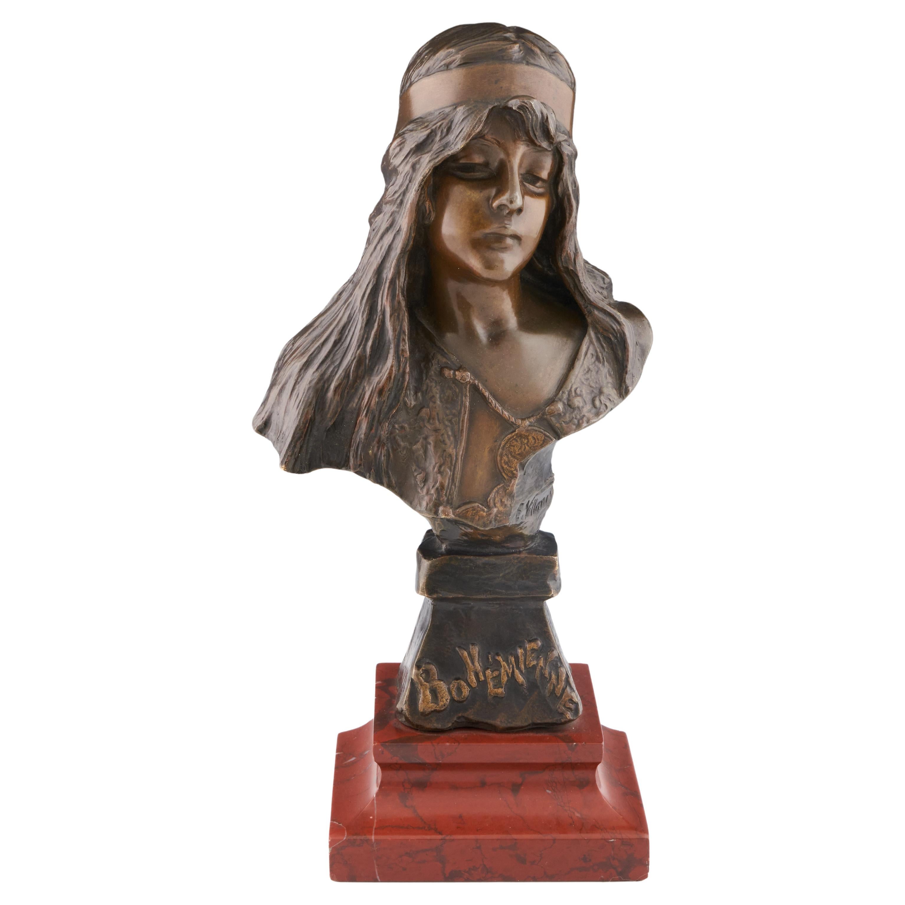 Emmanuel Villanis "Galetee" Large French Bronze Sculpture, circa 1900 ...