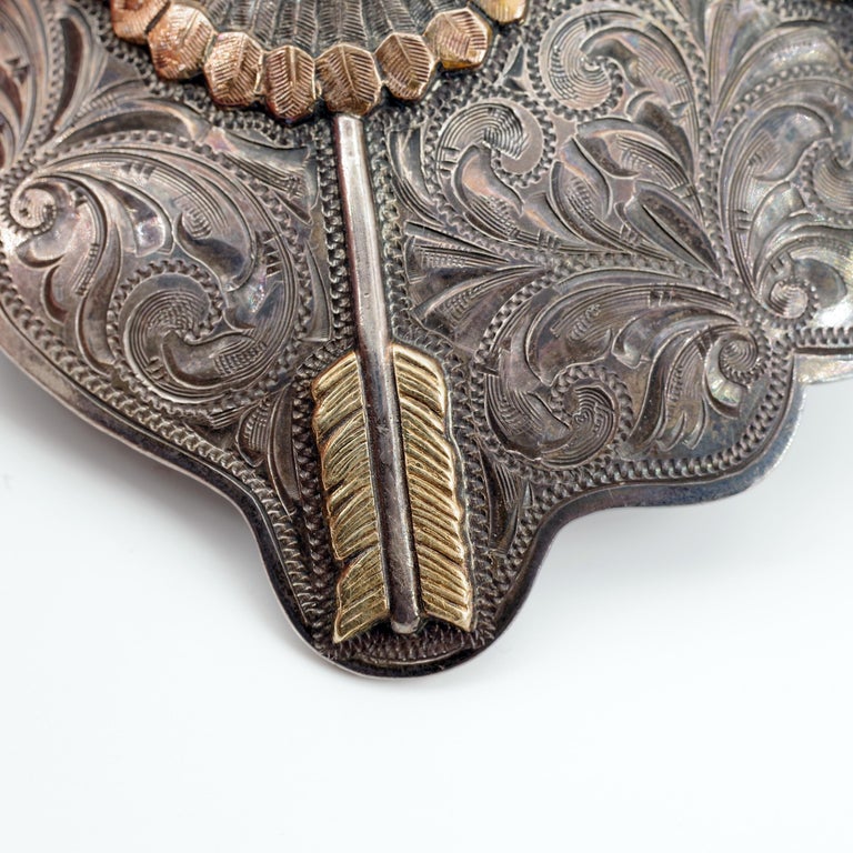 Bohlin Indian Chief Trophy Belt Buckle in Silver and Tri-Color Gold at ...