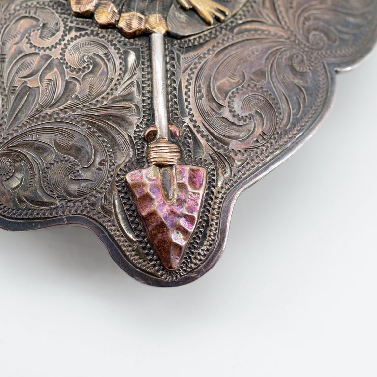 Bohlin Indian Chief Trophy Belt Buckle in Silver and Tri-Color Gold at ...