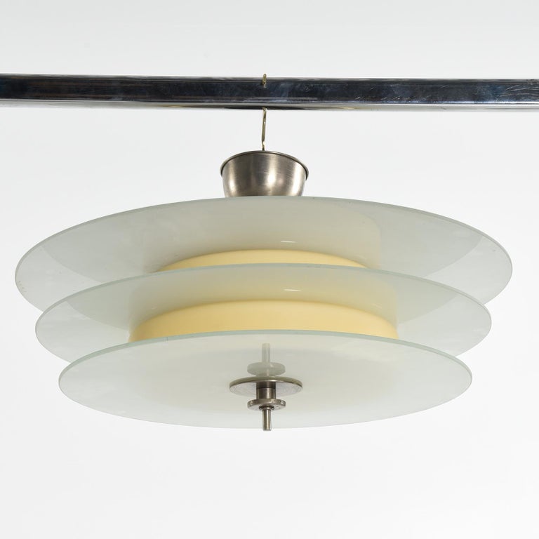 Böhlmarks Art Deco Streamline Chandelier by Harald Notini For Sale at ...