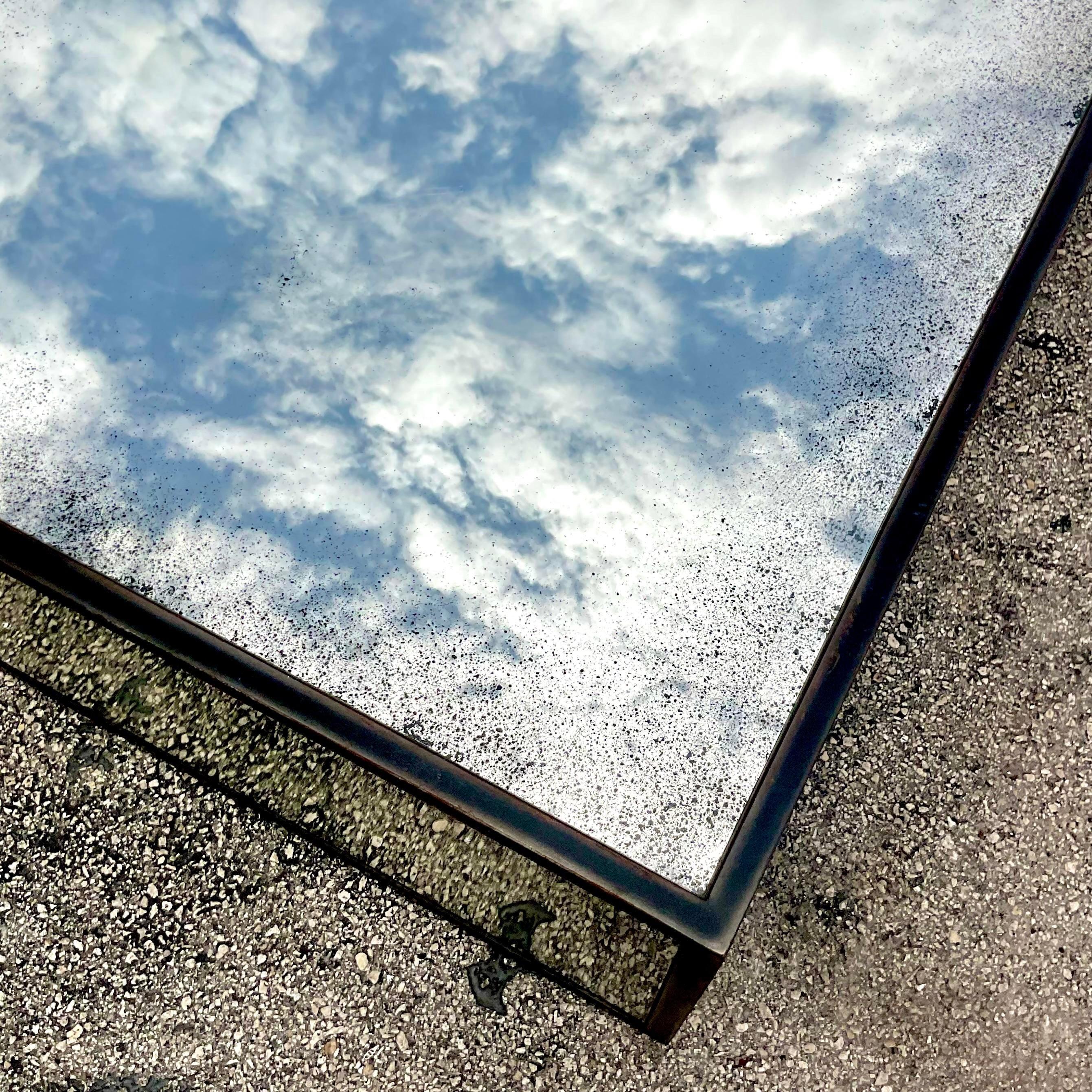 Boho Archive Home for Century Antiqued Mirror Coffee Table at 1stDibs