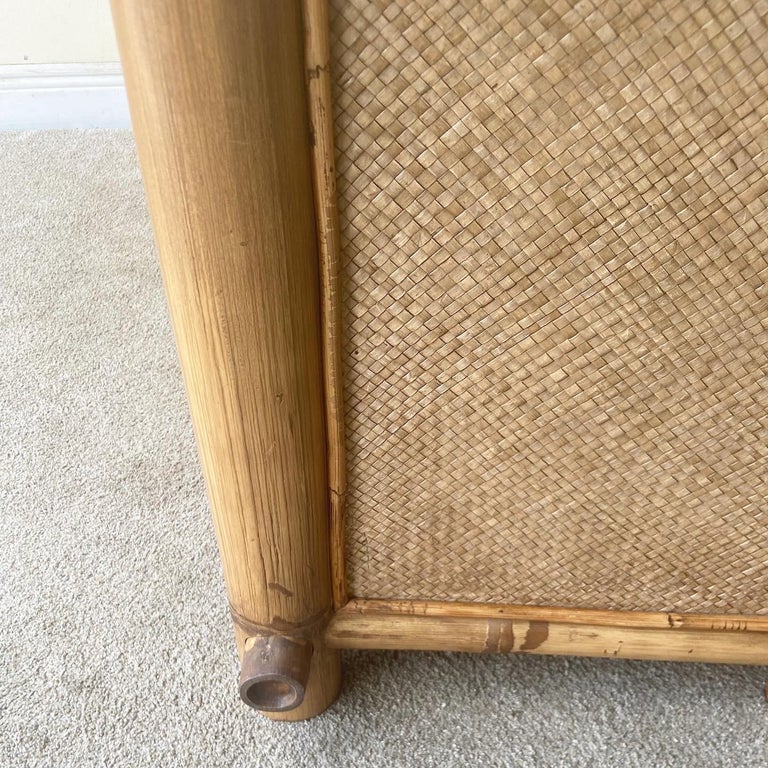 Boho Chic Bamboo Nightstands, a Pair For Sale at 1stDibs