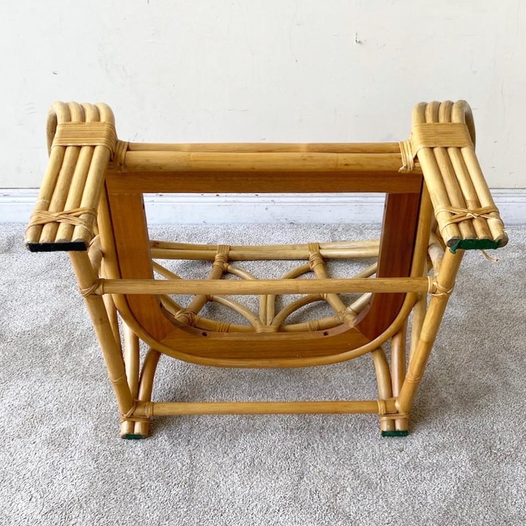 Boho Chic Bamboo Rattan Lounge Chair For Sale At 1stdibs