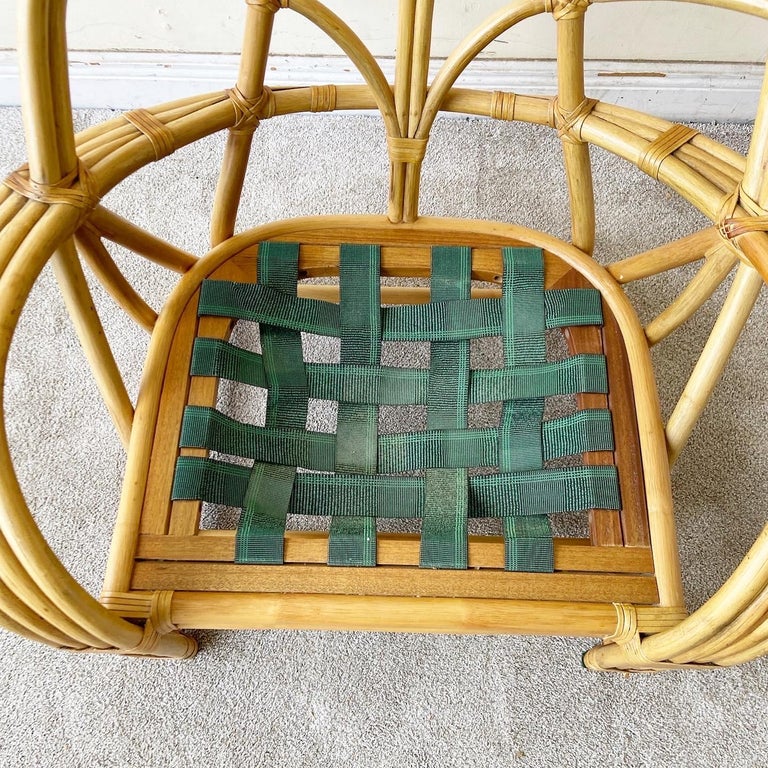 Boho Chic Bamboo Rattan Lounge Chair For Sale At 1stdibs