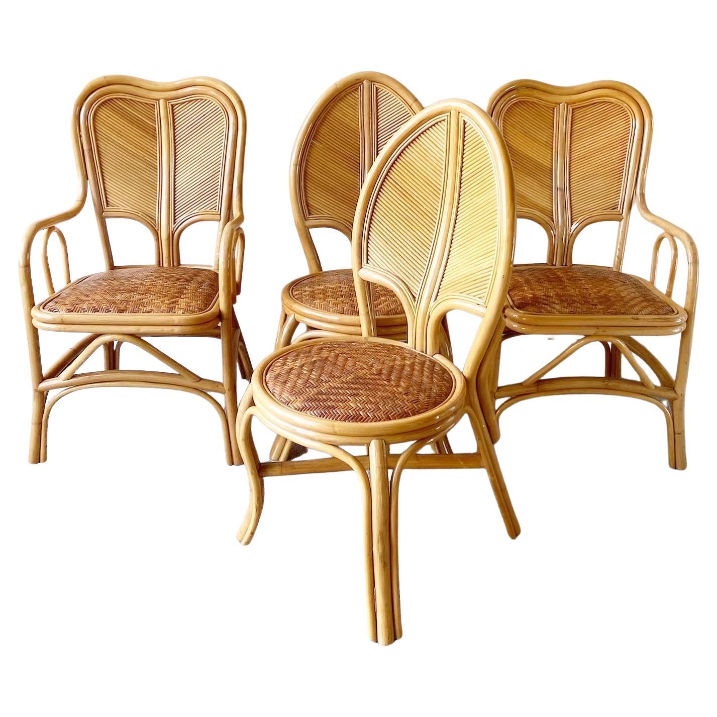 Boho Chic Woven Sea Grass Dining Chairs For Sale at 1stDibs