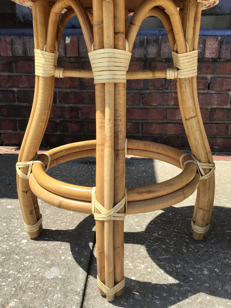 Boho Chic Counter or Bar Stool Chairs, Set of 3 For Sale at 1stDibs