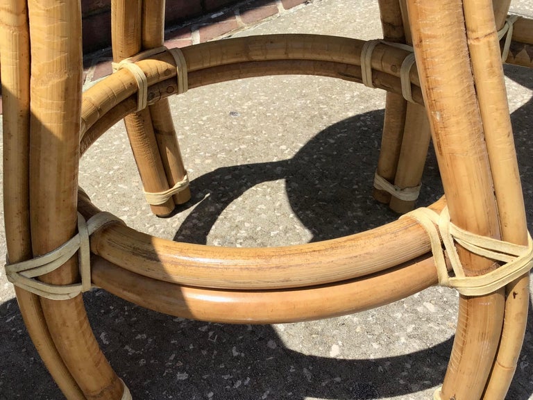 Boho Chic Counter or Bar Stool Chairs, Set of 3 For Sale at 1stDibs
