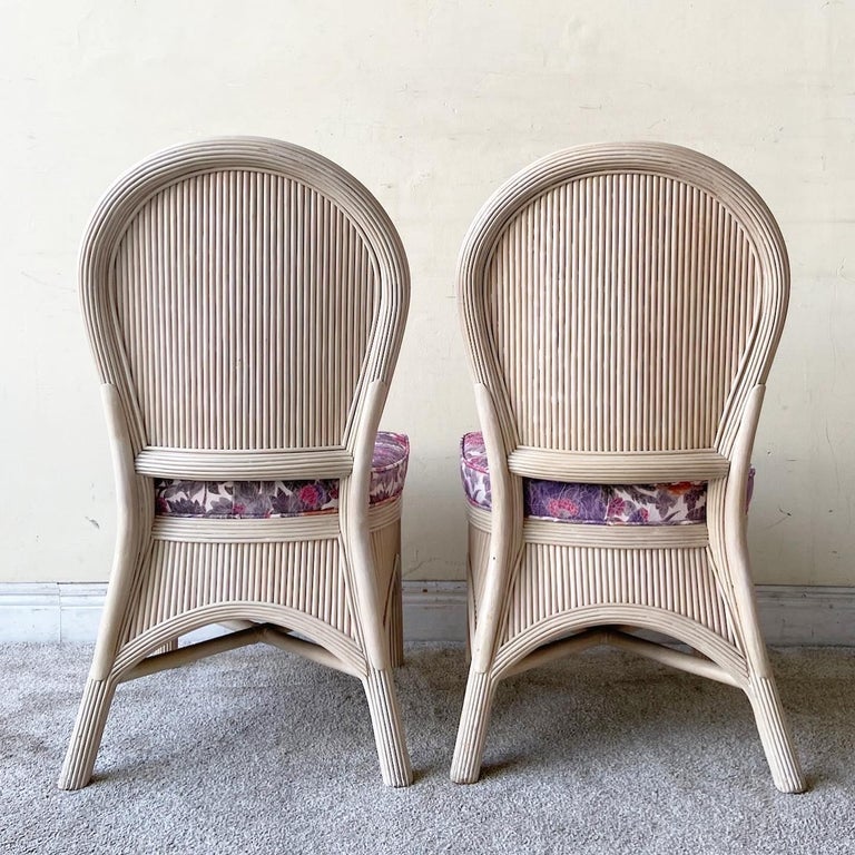 Boho Chic Pencil Reed Dining Chairs For Sale at 1stDibs