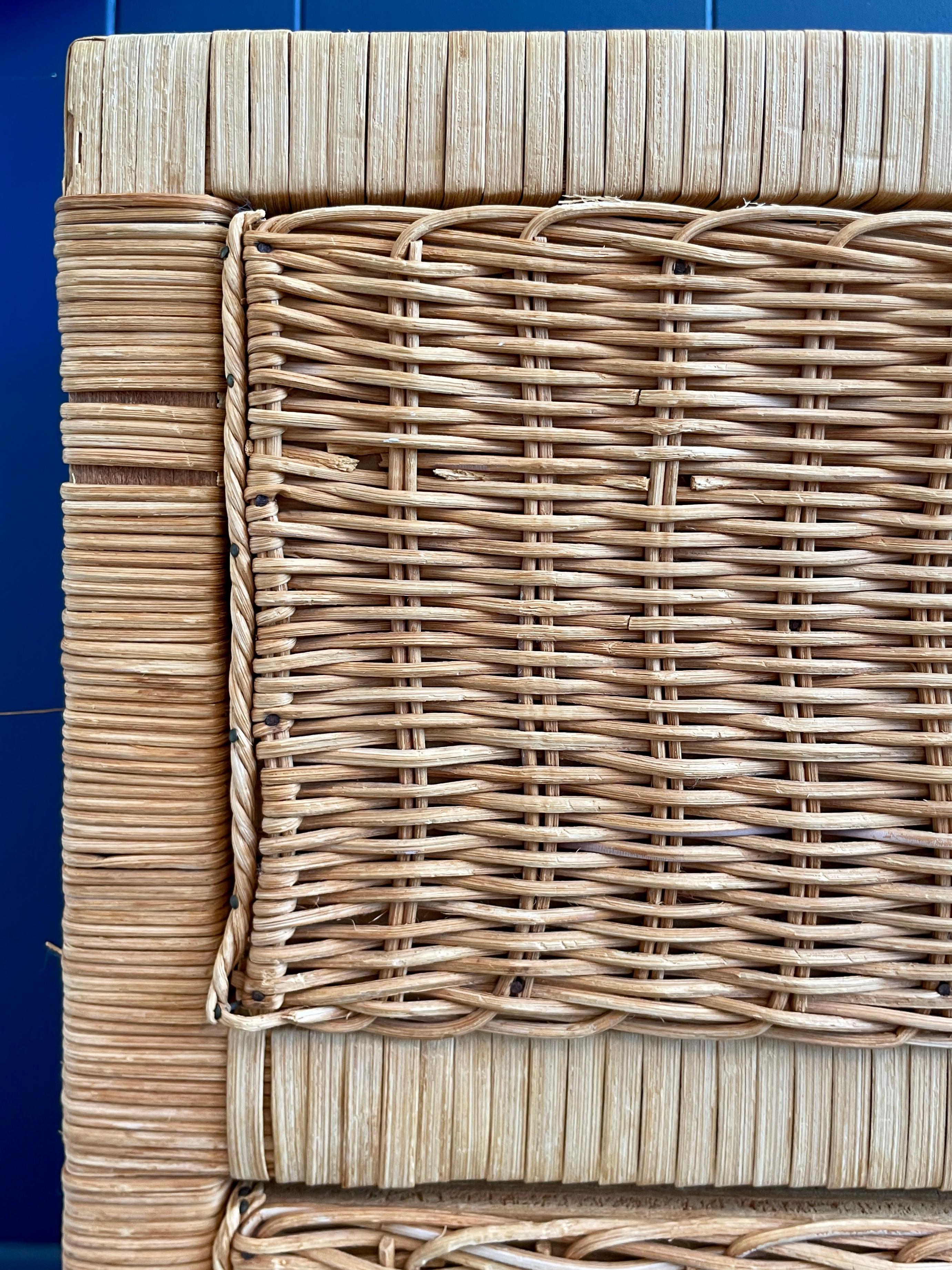 Boho Chic Rattan Chest For Sale at 1stDibs