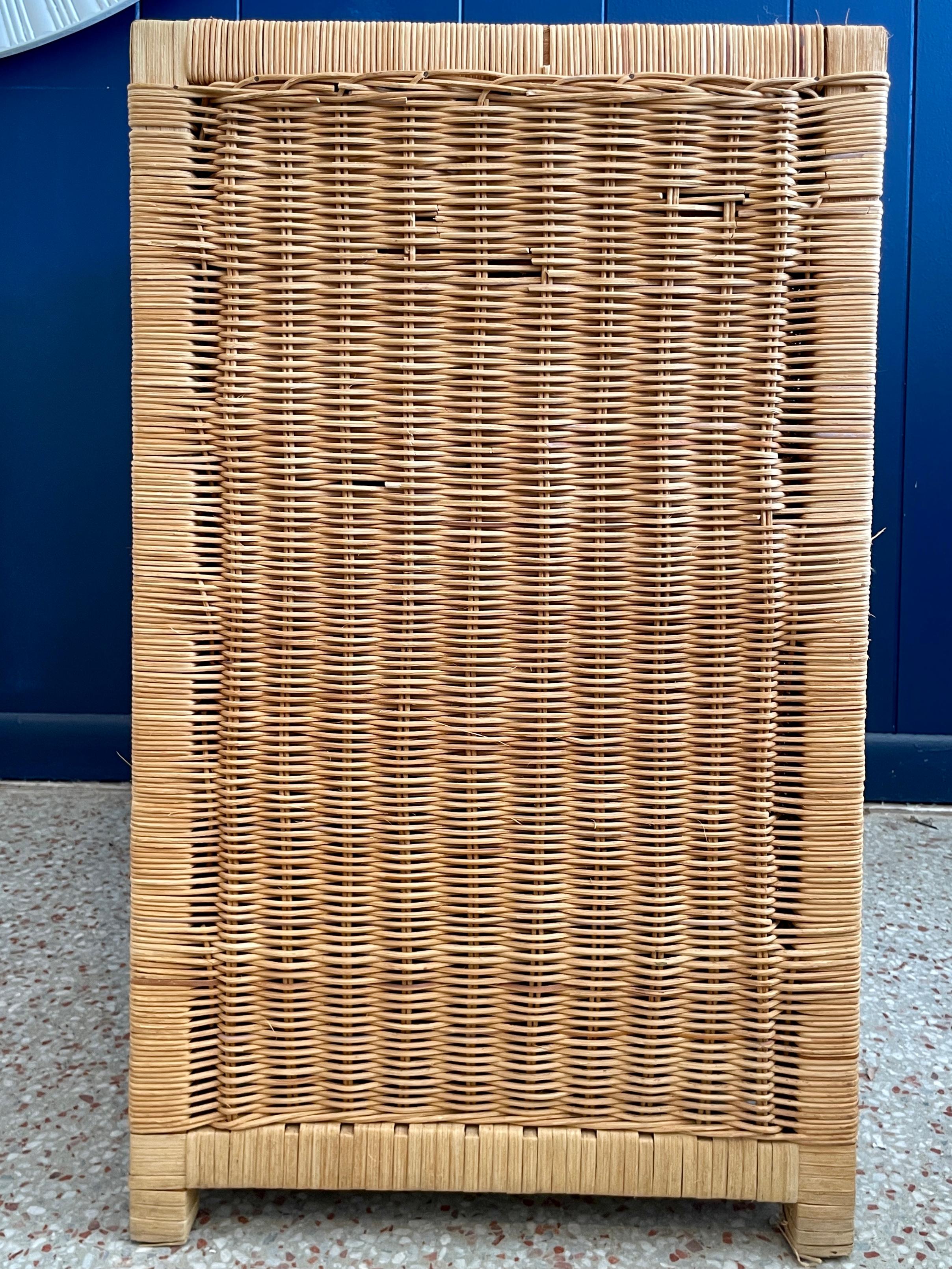 Boho Chic Rattan Chest For Sale at 1stDibs