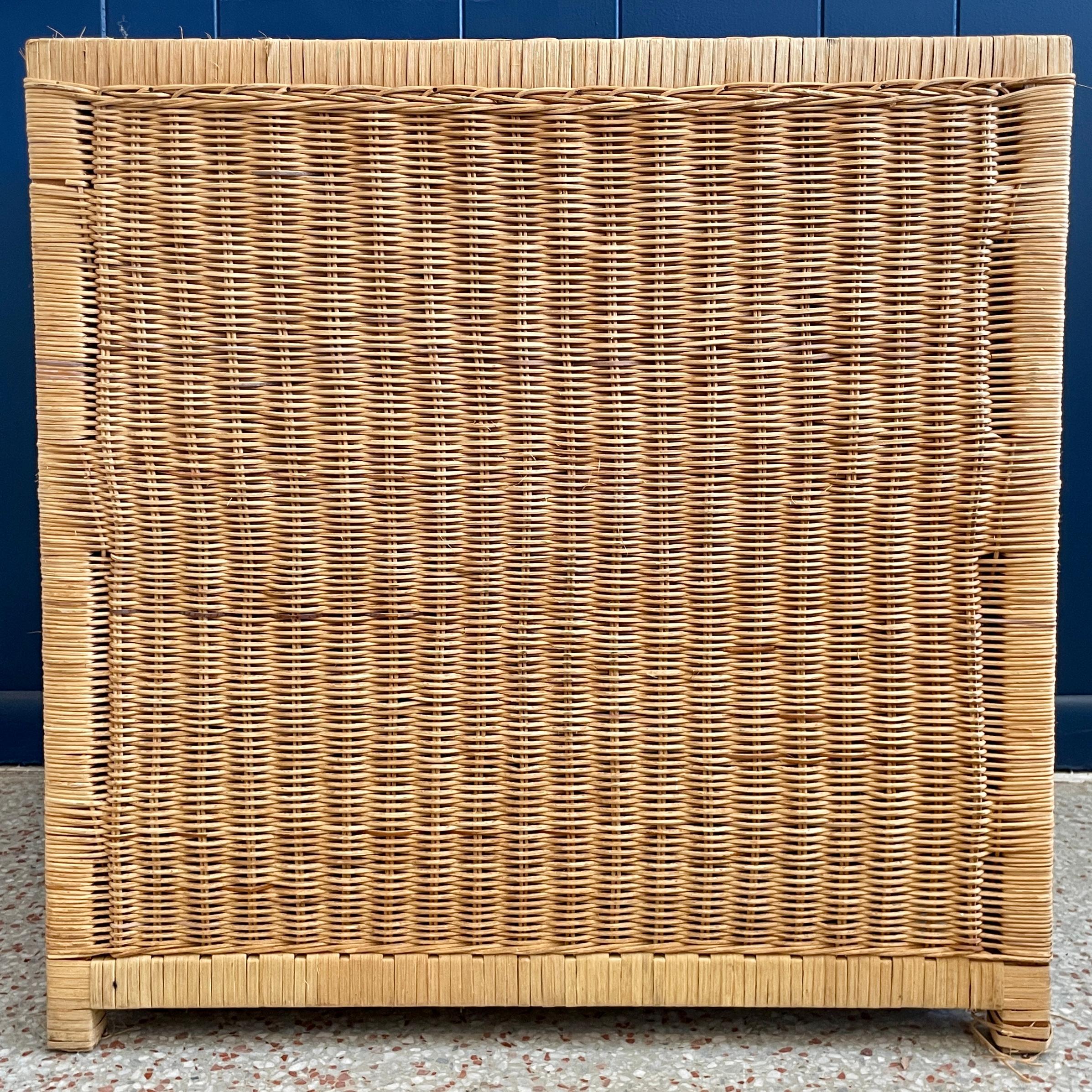 Boho Chic Rattan Chest For Sale at 1stDibs