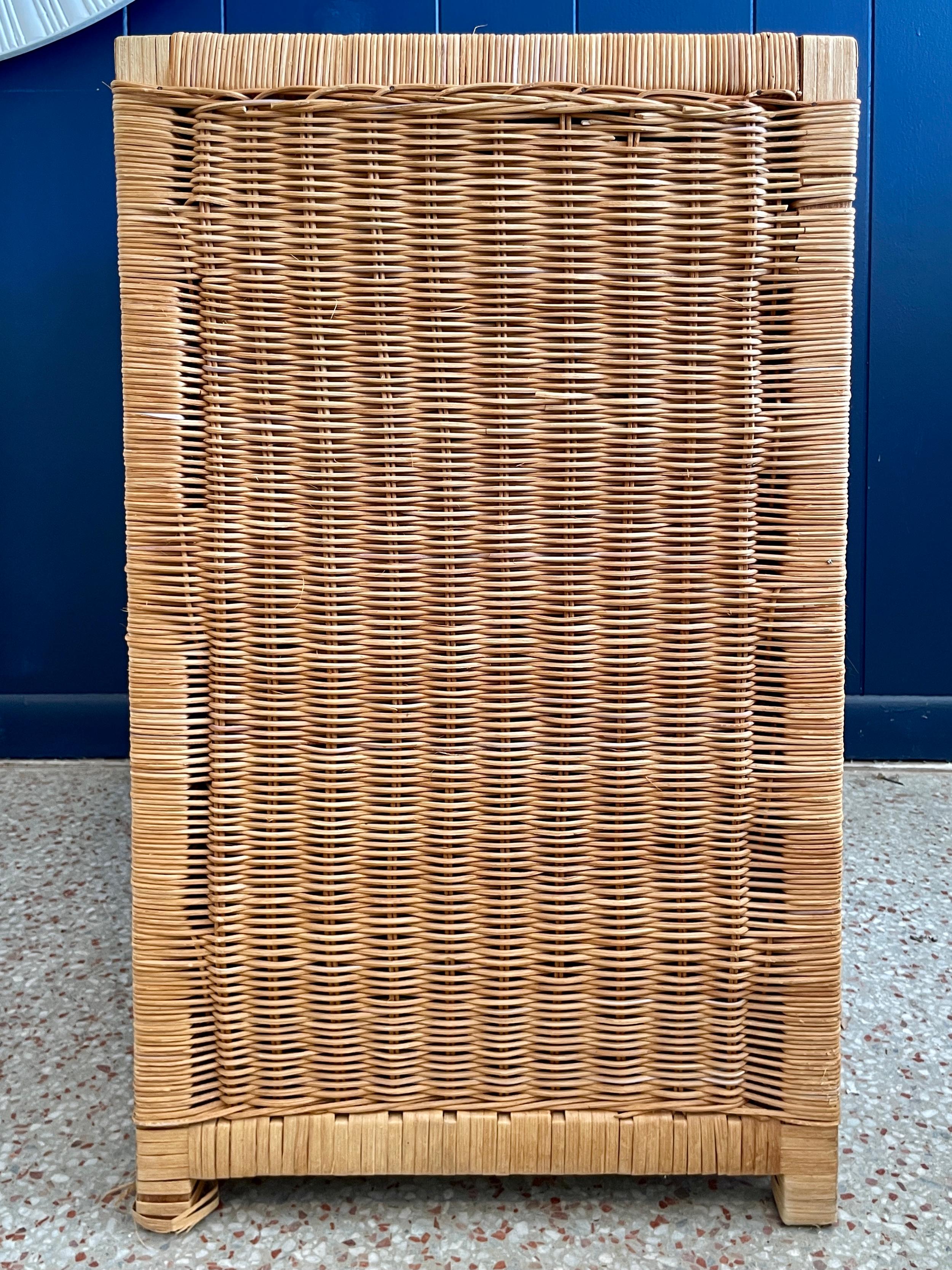 Boho Chic Rattan Chest For Sale at 1stDibs