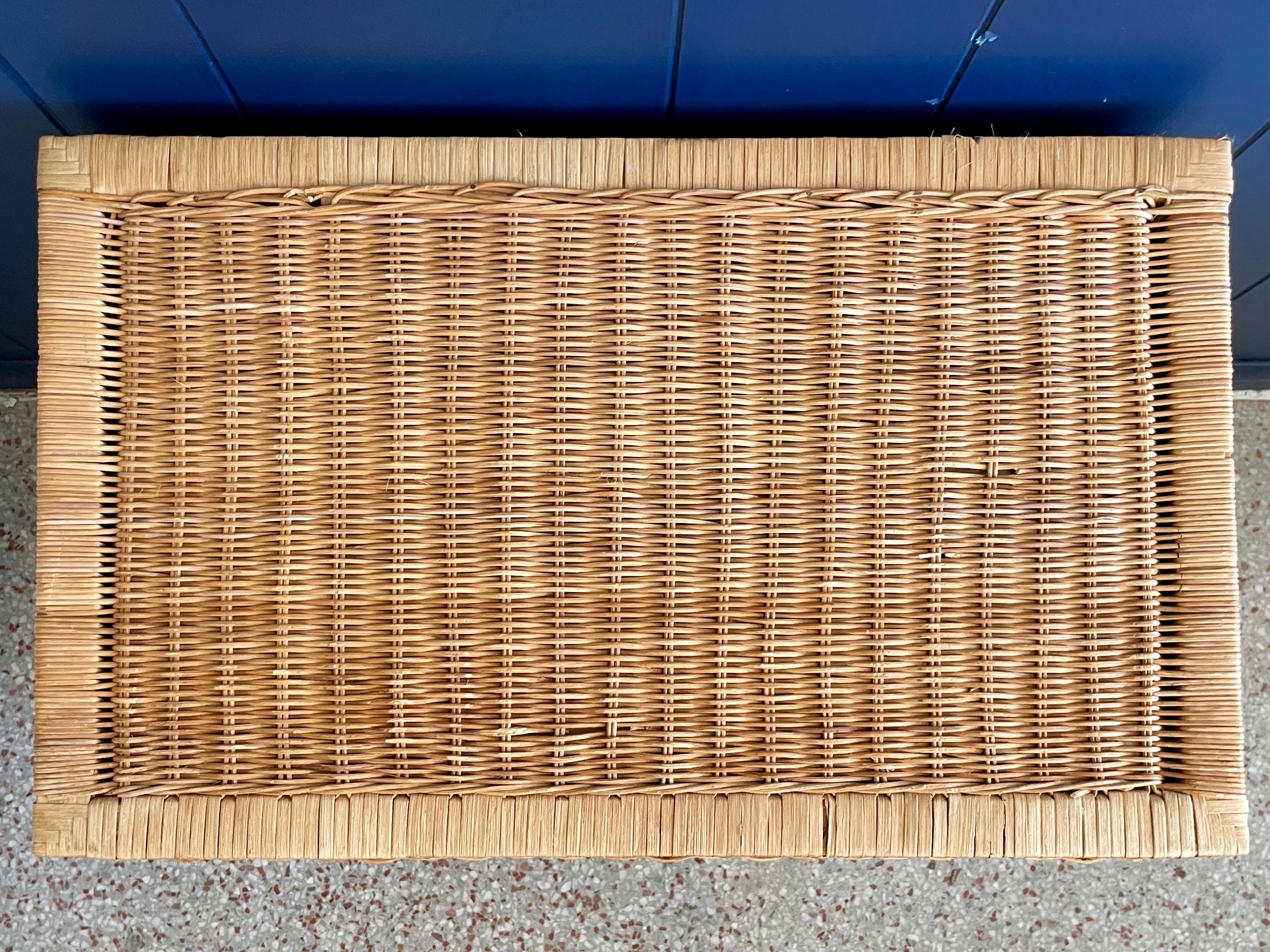Boho Chic Rattan Chest For Sale at 1stDibs