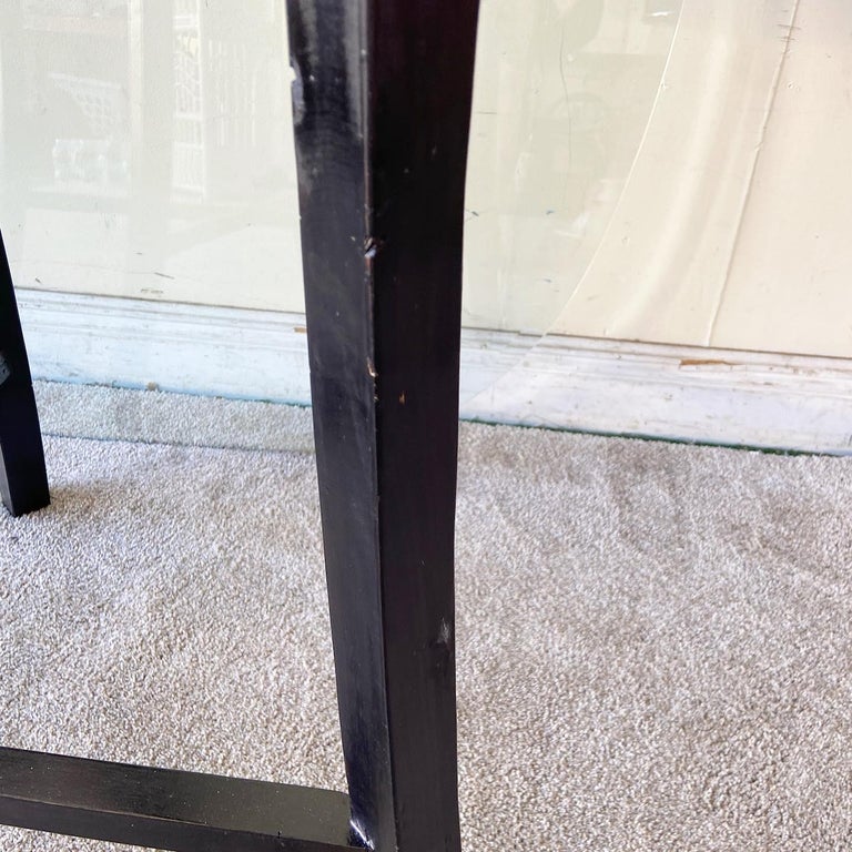 Boho Chic Sea Grass Beveled Glass Top Dining Table For Sale at 1stDibs