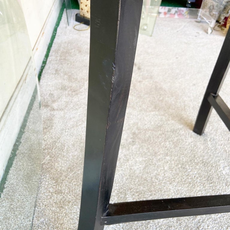 Boho Chic Sea Grass Beveled Glass Top Dining Table For Sale at 1stDibs