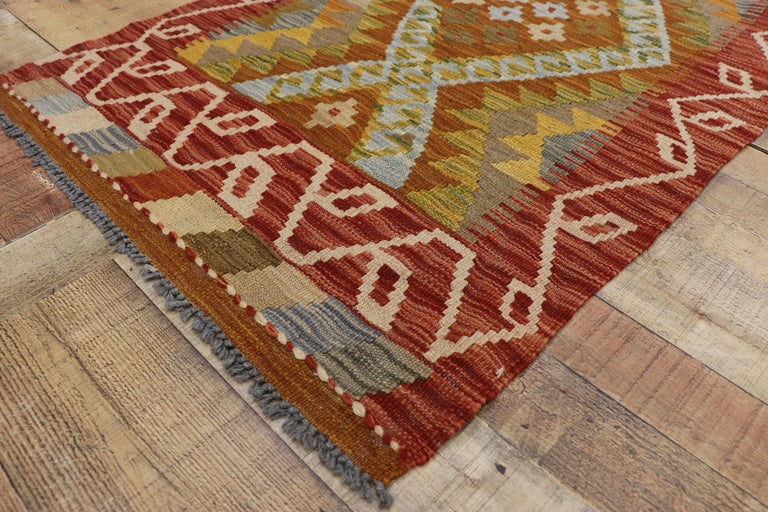Vintage Afghani Shirvan Kilim Rug with Pacific Northwest Tribal Style ...