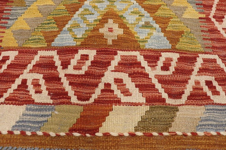 Vintage Afghani Shirvan Kilim Rug with Pacific Northwest Tribal Style ...