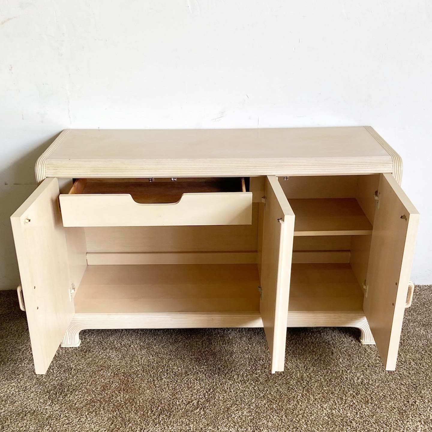 Boho Chic Wavy Pencil Reed Credenza by American Drew For Sale at 1stDibs