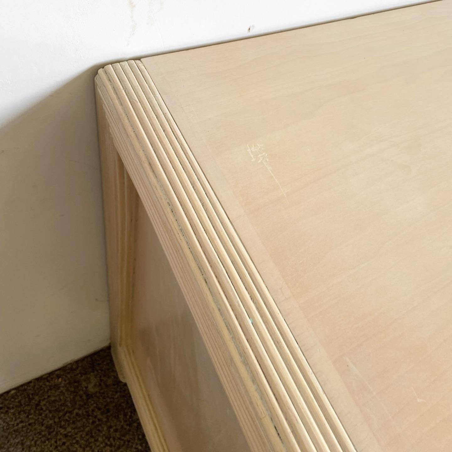 Boho Chic Wavy Pencil Reed Credenza by American Drew For Sale at 1stDibs