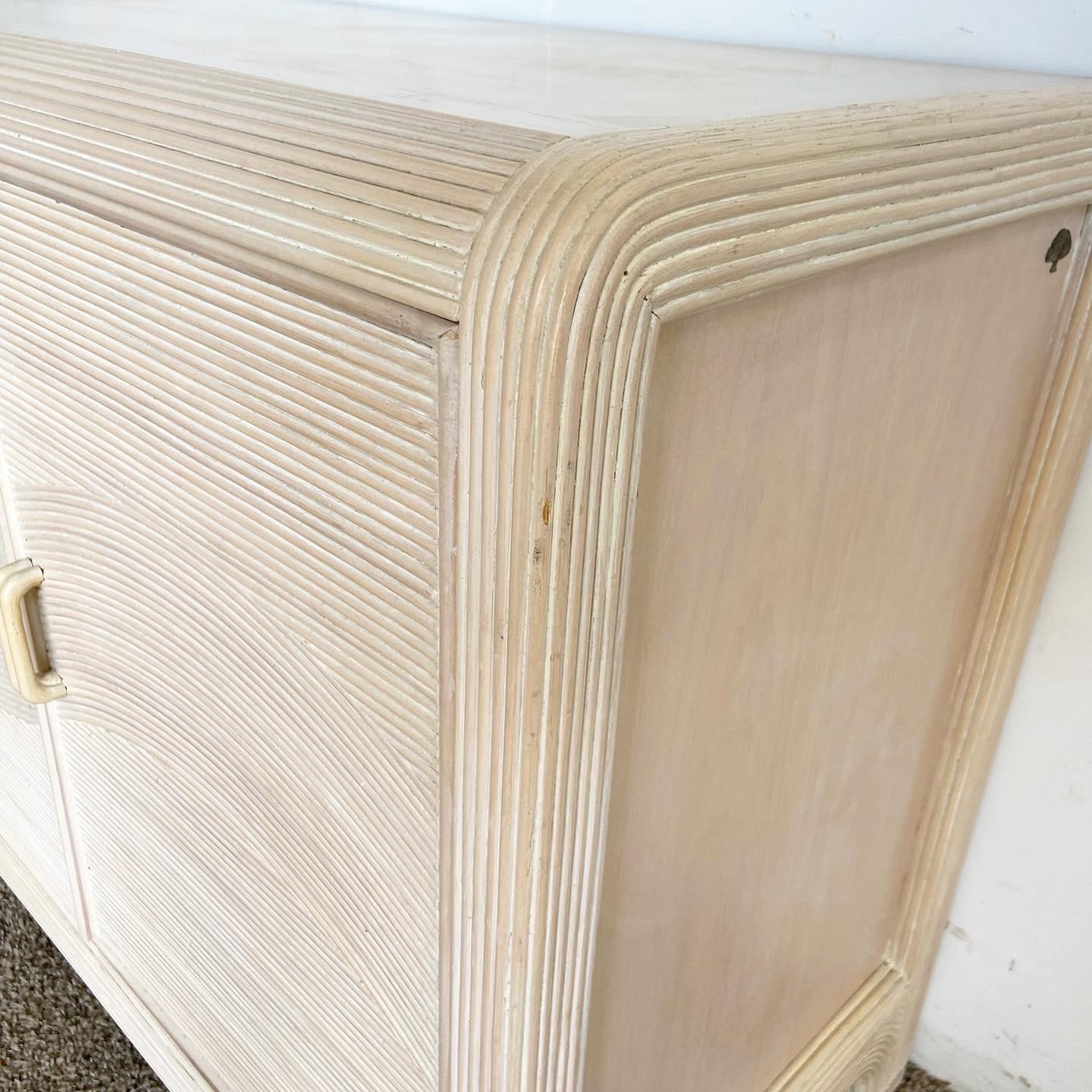 Boho Chic Wavy Pencil Reed Credenza by American Drew For Sale at 1stDibs